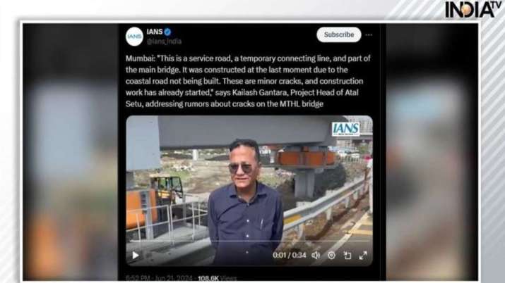 Fact Check: Did Mumbai's Atal Setu develop cracks? Congress alleges corruption | Know truth ...