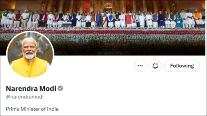 PM Modi, PMO's X accounts profile and cover photos changed as his third ...