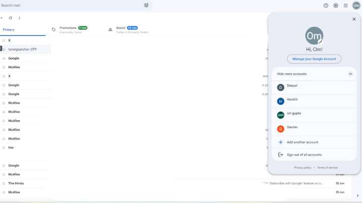 How to sign out from single Google Account on desktop leaving other ...