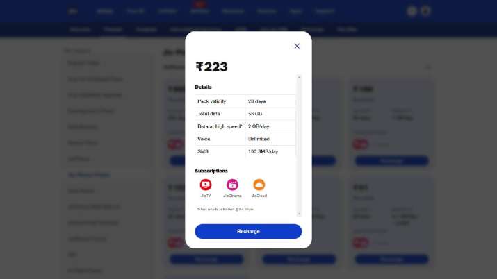 Jio Rs 223 recharge plan offers unlimited calling, 2GB daily data for ...