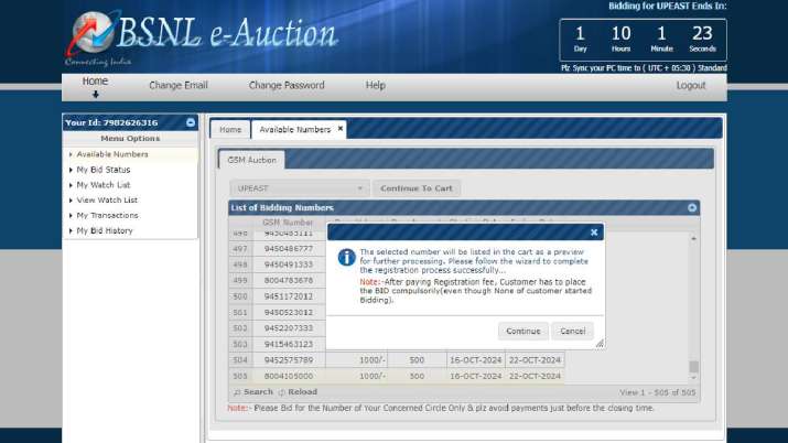 BSNL 4G fancy numbers up for auction, bid now to own your unique number ...