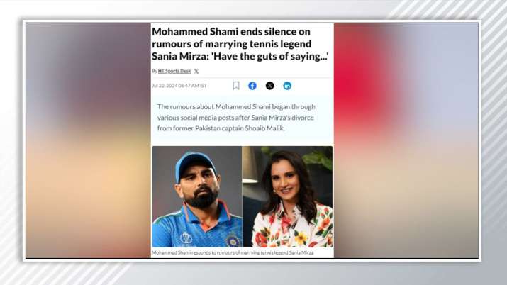 Fact Check: Are Sania Mirza and Mohammed Shami dating? Know truth behind viral pictures – India TV