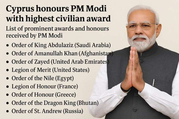 PM Modi receives highest honour of Cyprus: Know everything about Order ...