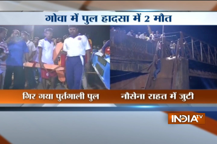 Two dead, around 35 rescued as bridge collapses in Goa | India News ...