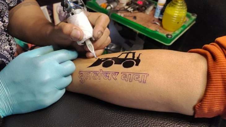 UP Election Results 2022: Craze for 'bulldozer' tattoos as people ...