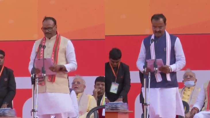 Yogi Cabinet 2.0: Keshav Prasad Maurya, Brajesh Pathak take oath as ...