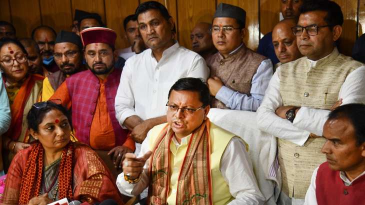 Uttarakhand Pushkar Singh Dhami distributes portfolios to ministers ...