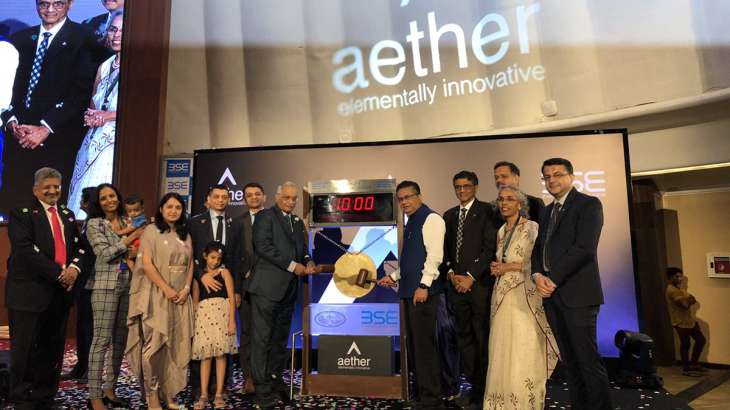 Aether Industries shares hit upper circuit after listing at 10% premium ...