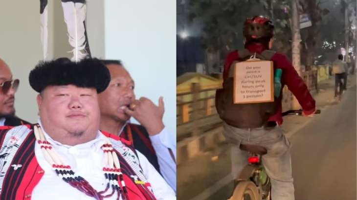 Nagaland Minister Temjen Imna Along shares video of cyclist riding with ...