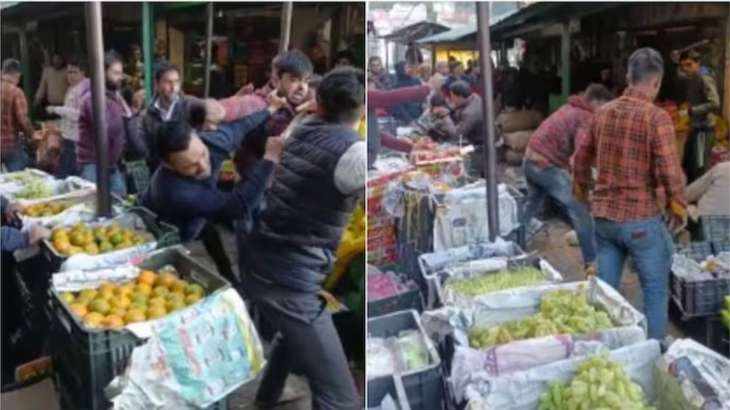 Video of violent fight between vendors of Shimla fruit bazaar goes ...