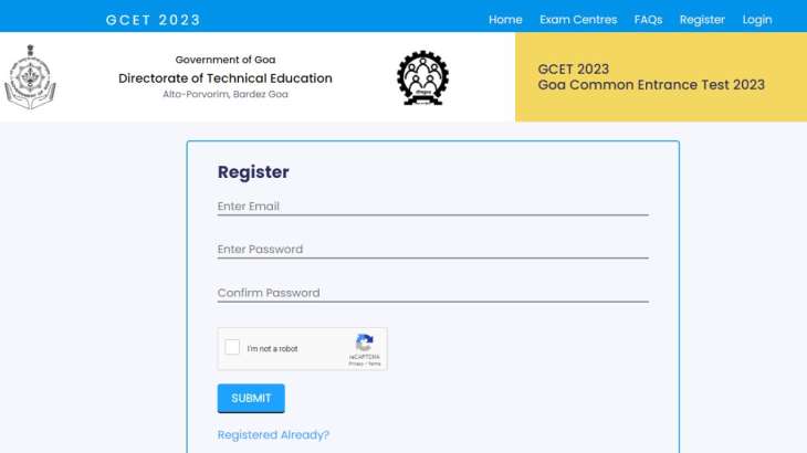 GCET 2023 registration begins at goacet.in, Check link, step-by-step ...