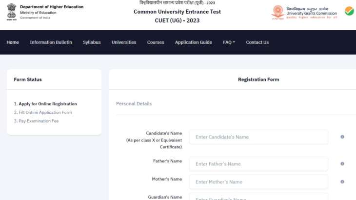 CUET UG 2023 registration: Last day today to apply at cuet.samarth.ac ...