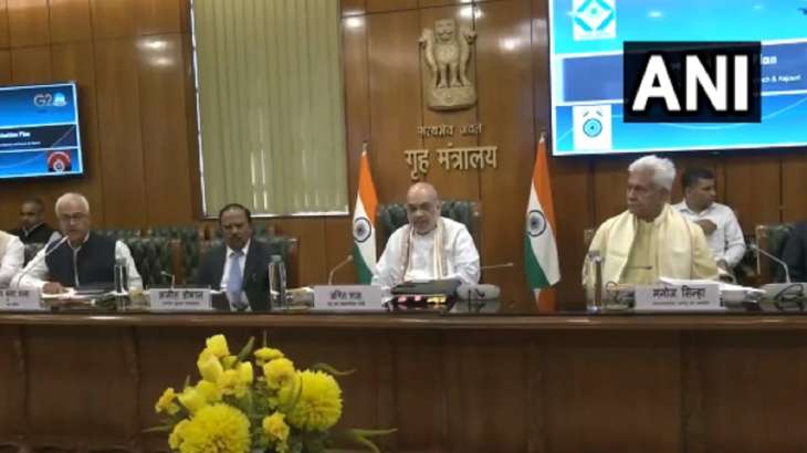 Amit Shah chairs high-level J-K security review meeting in Delhi, several top officials in ...