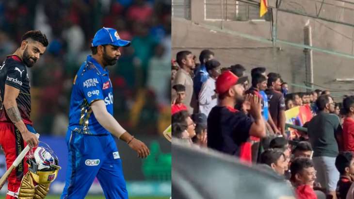IPL 2023: RCB fans mock Rohit Sharma during game against MI, call him 'vadapav Sharma' | Cricket ...
