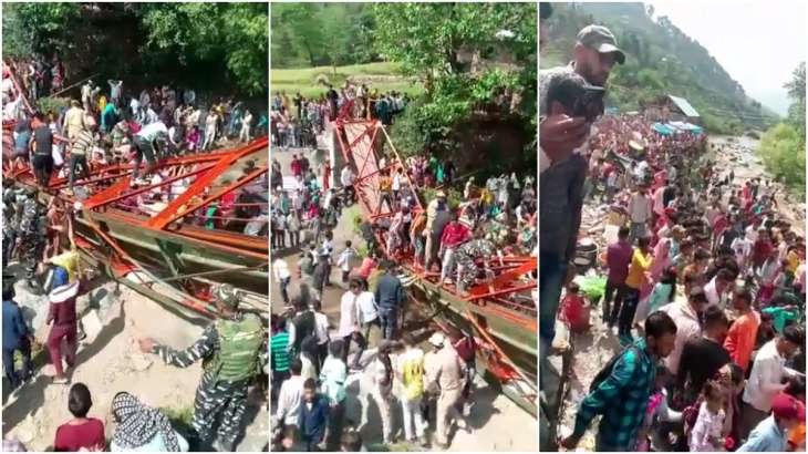 Jammu and Kashmir: 80 injured after footbridge collapses during ...