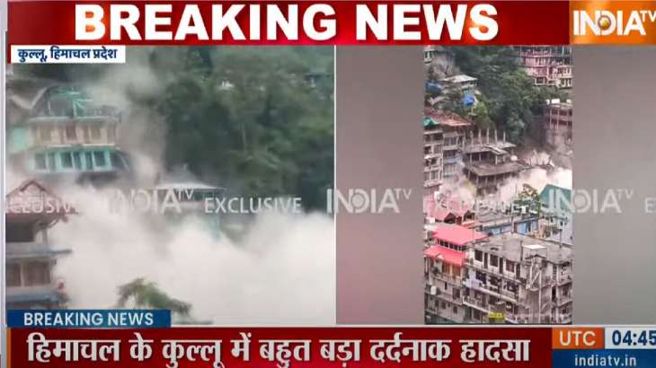 WATCH video | Several buildings collapse in Himachal's Kullu like pack of cards | India News ...