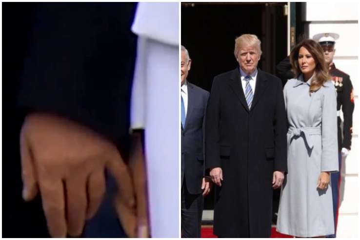 Donald Trump tries to hold Melania's hand AGAIN and gets trolled! Watch ...