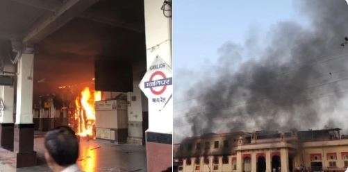 Madhya Pradesh: Fire breaks out in canteen at Gwalior railway station ...
