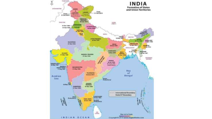 India remapped: Here's the revised list of States and UTs | Education ...