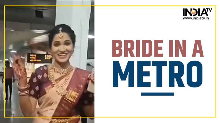 Bengaluru bride takes metro to her wedding venue to dodge traffic | Viral Video | Trending News ...