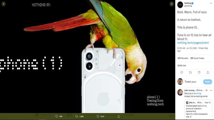 Nothing Phone (1) First Look: Here's how the smartphone looks - PIC ...