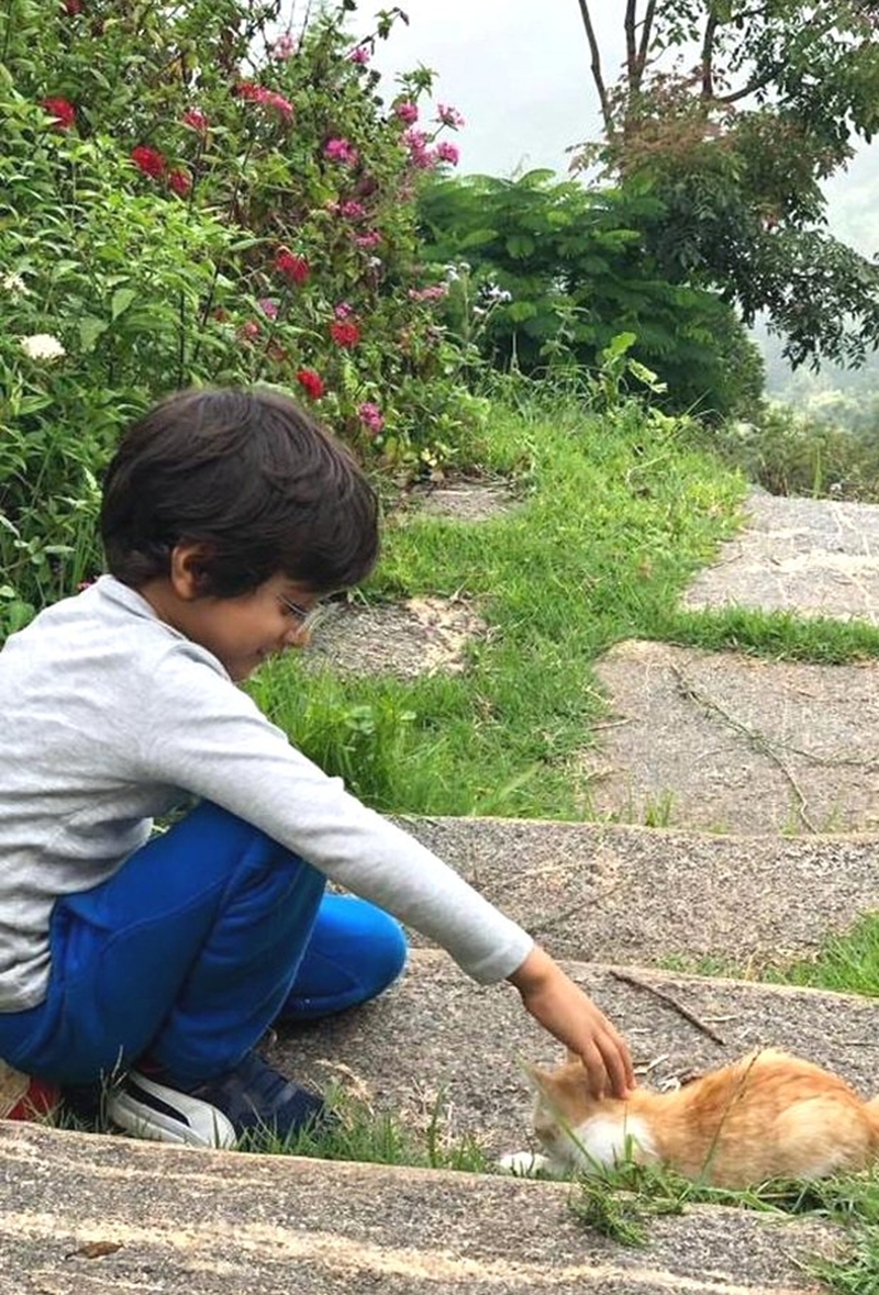 Aamir Khan's son Azad Rao Khan plays football in rain, pictures go viral