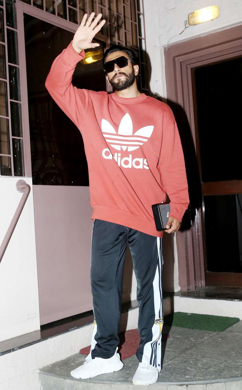 Bollywood's Gully Boy Ranveer Singh greets his fans outside recording ...