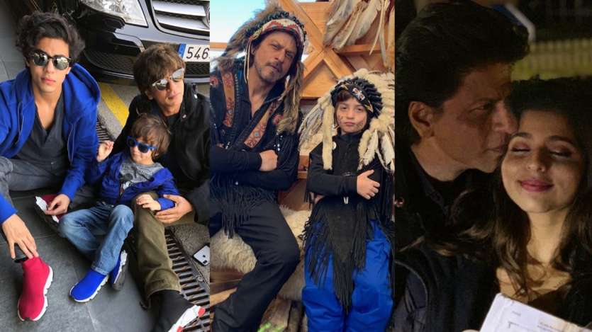 Father's Day 2021: Shah Rukh Khan is SUPERHERO dad to his kids Aryan, Suhana & AbRam | In Pics