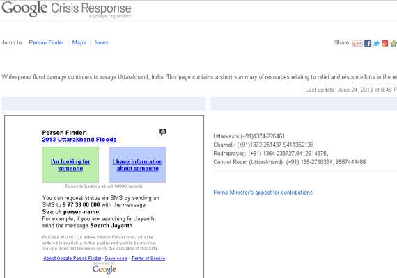 'Google crisis response' to help Uttarakhand flood victims | India News ...