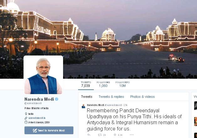 PM Modi now has over 10 million followers on Twitter | India TV News ...