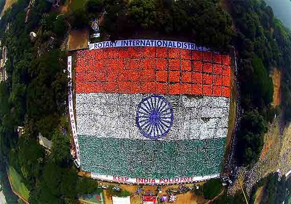 India set new world record for largest human flag | India - India TV News