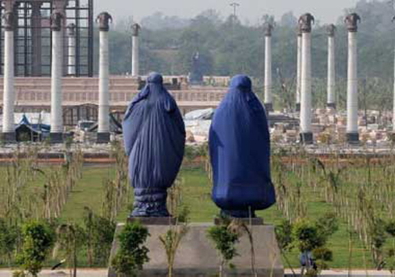 Veils Lifted From Mayawati, Elephant Statues After 2 Months | India ...