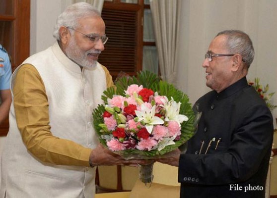 PM Modi wishes President Pranab Mukherjee on 79th birthday | National ...