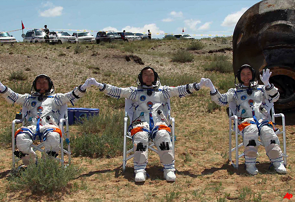 Chinese astronauts parachute land after mission | World News – India TV