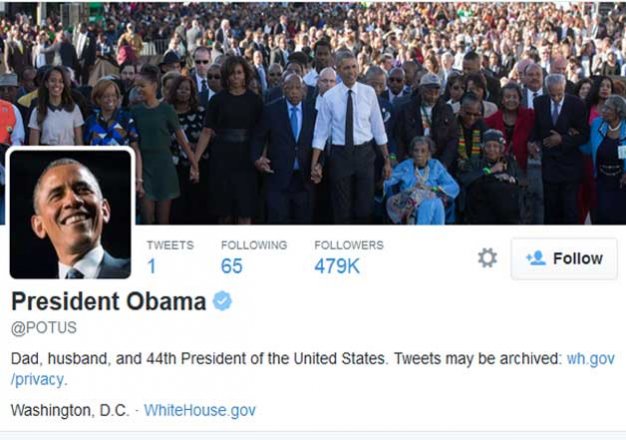 President Obama signs up with personal account on twitter @POTUS ...