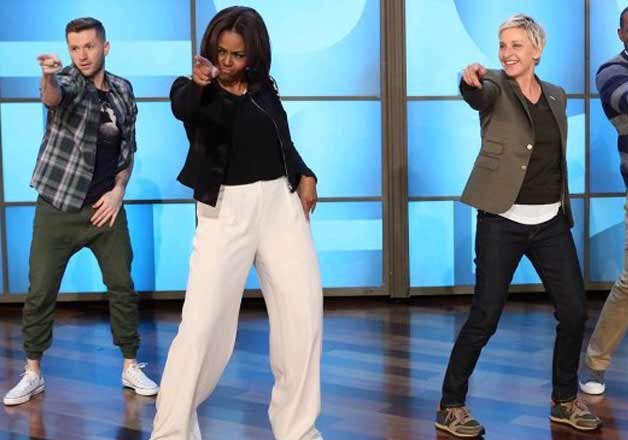 Michelle Obama dances with Ellen DeGeneres to Uptown Funk | IndiaTV ...