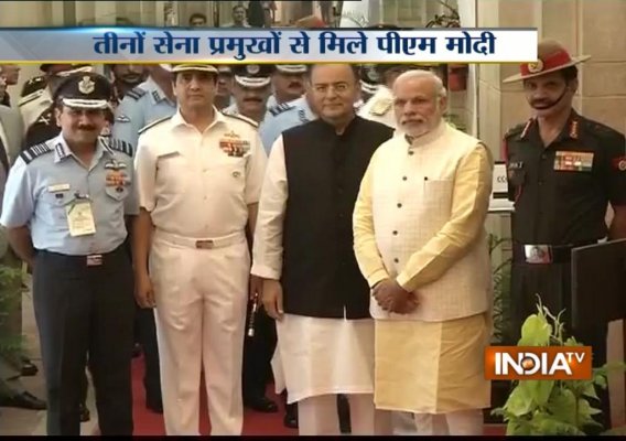 PM Narendra Modi meets top military officers at Combined Commanders ...