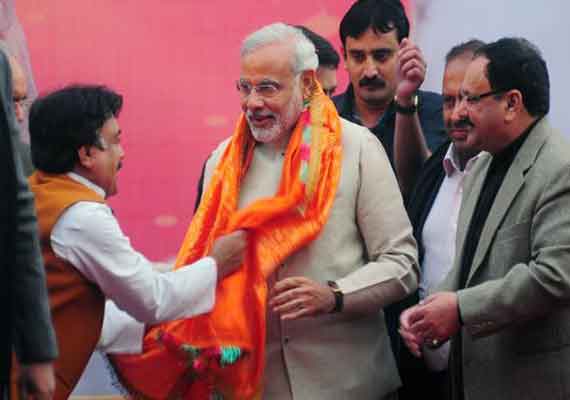 BJP MLAs felicitate Modi as exit polls predict NDA victory | National ...