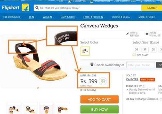 Flipkart's fake discount on shoe goes viral on social media-IndiaTV ...