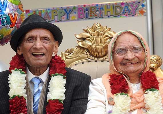 World's oldest married couple with total age of 211 celebrates their ...