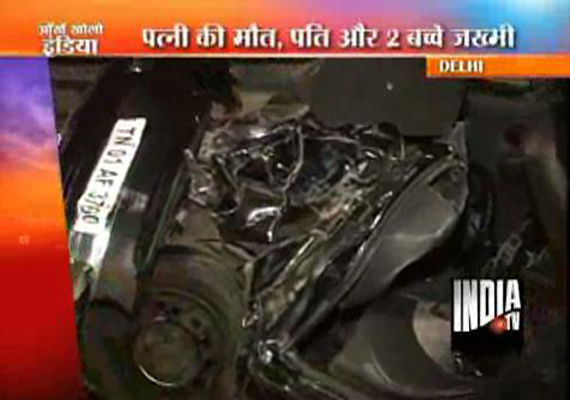 Rash Driving Kills Wife, Driver With Two Kids Seriously Injured | India ...