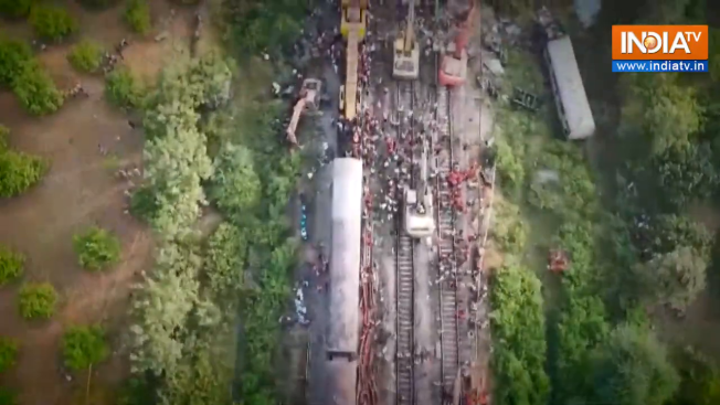 Andhra Pradesh Train Accident: Drone visuals show extent of tragedy of ...