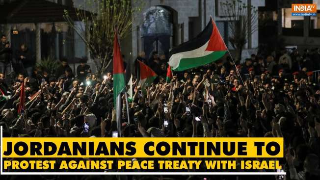 Jordanians continue to protest against peace treaty near Israeli ...